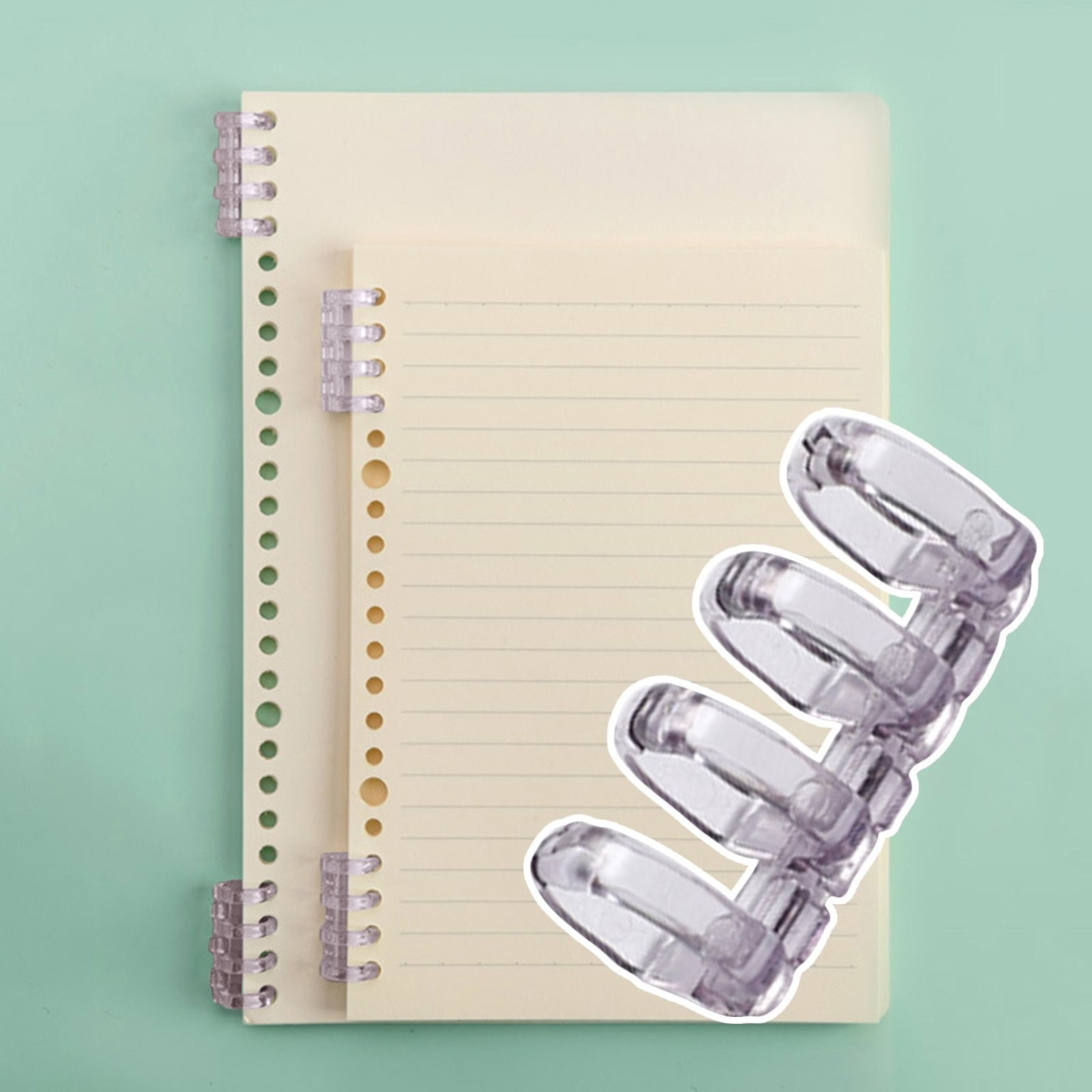 4-hole binder in Morandi purple/ 4 Holes Plastic Loose Binding Strip ...