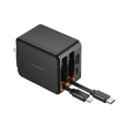 4 in 1 45W Fast Charging Retractable Wall Charger with Dual USB C ...