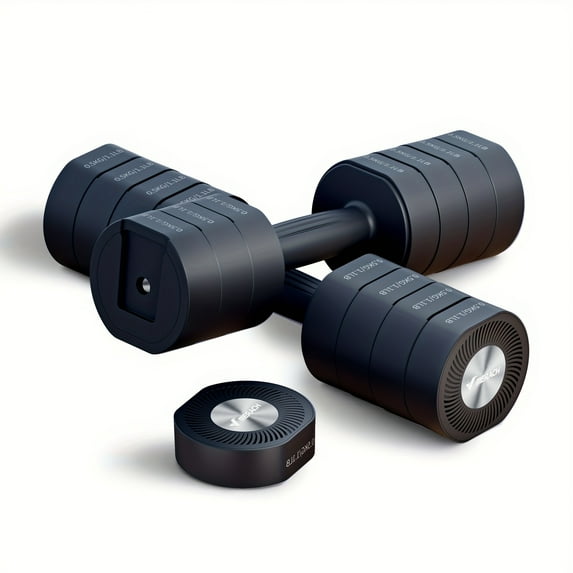 4-in-1 Adjustable Dumbbell Set, 2.2-8.8 lbs Each, Anti-Slip Ergonomic ...