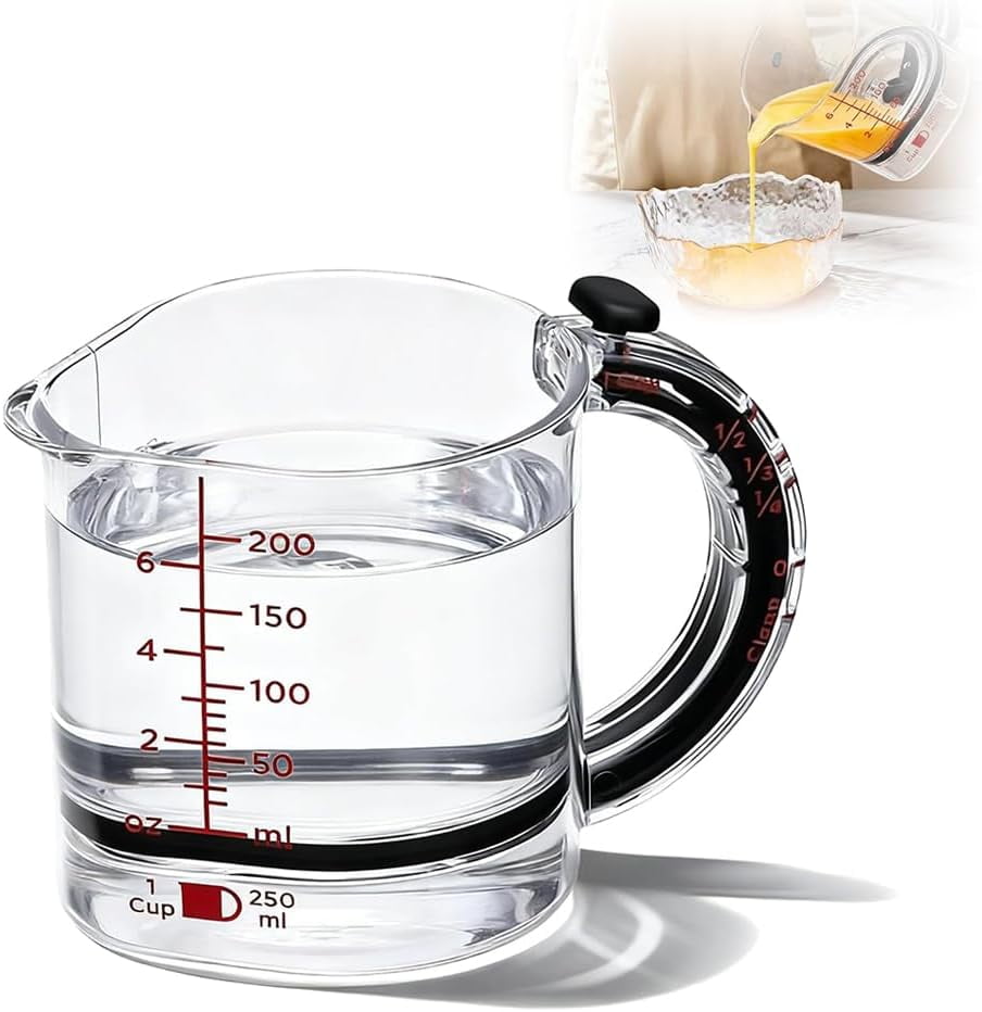 4-in-1 Adjustable Measuring Cup, Multi-Functional Measuring Cup with ...