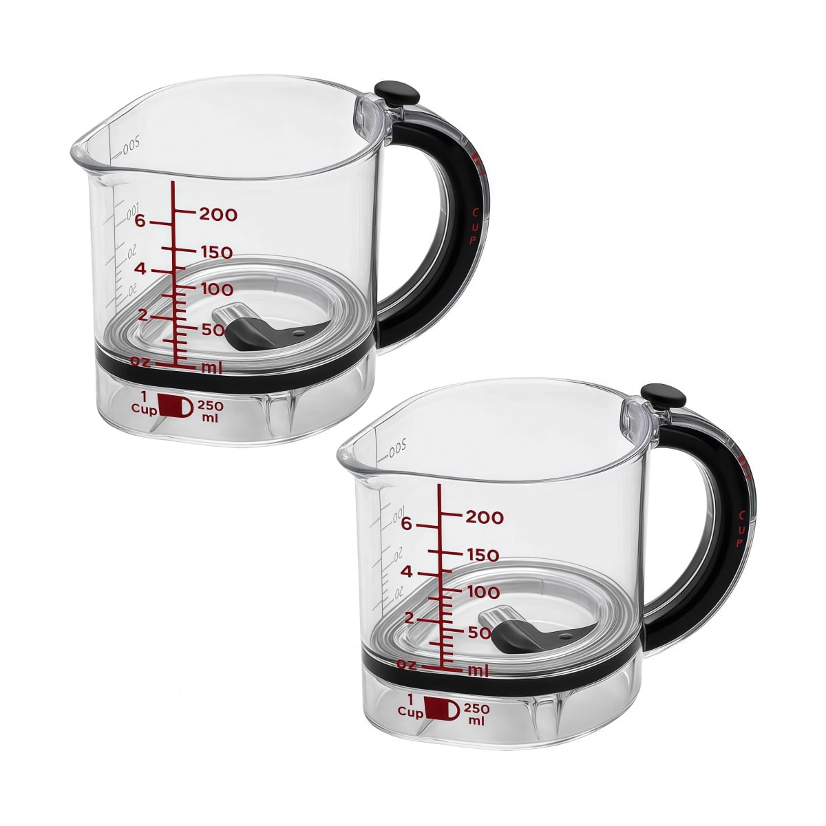 4-in-1 Adjustable Measuring Cup with Push-Up Base, No-Waste Liquid ...
