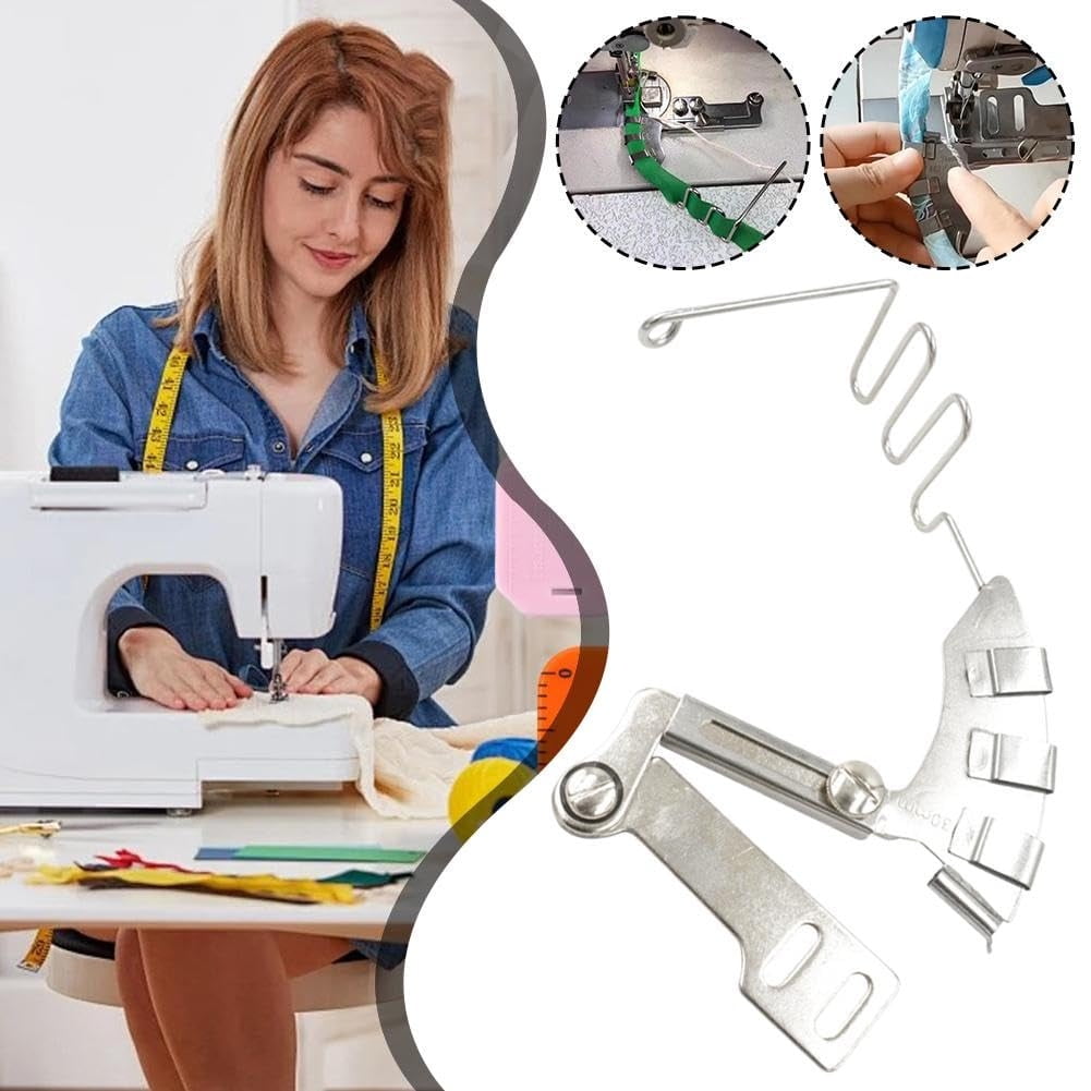 4-in-1 Binding Edge Folder Sewing Machine, Double Fold Angle Overlock ...