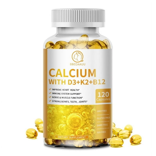 4-in-1 Calcium Supplements for Women & Men - Calcium 600mg with Vitamin ...