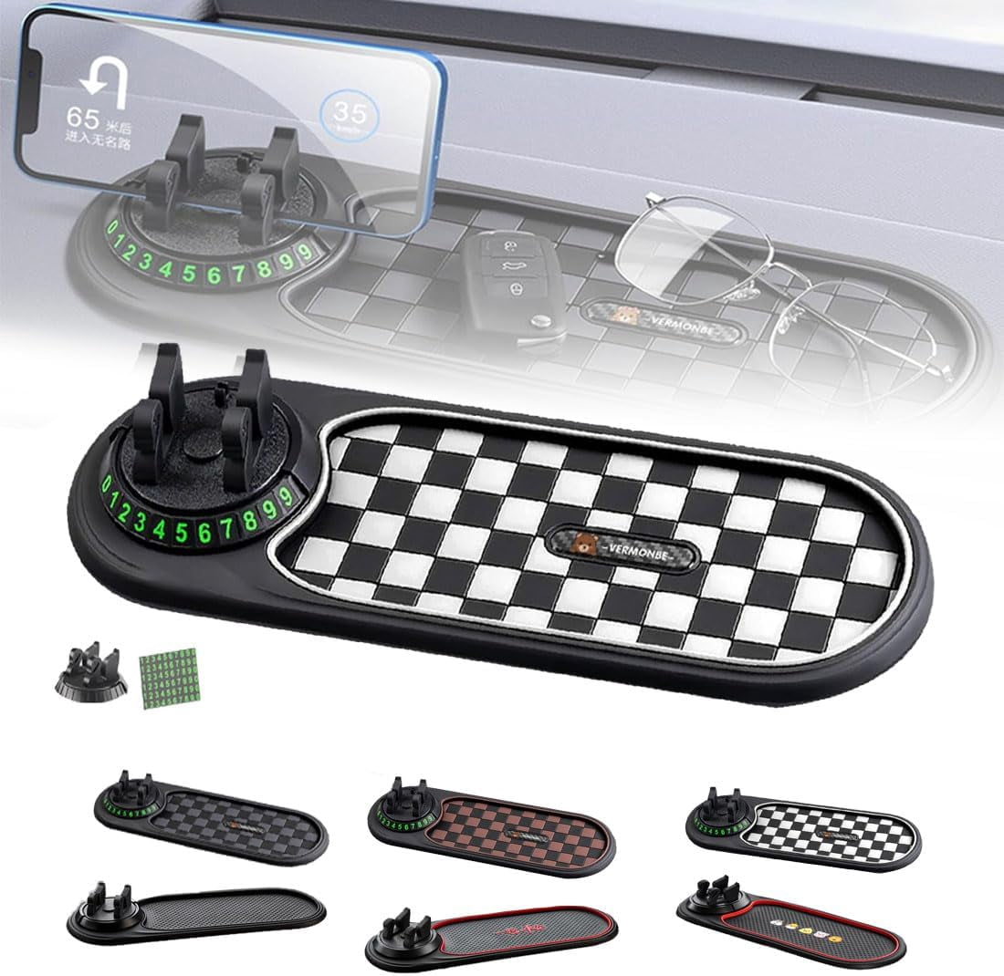 4‑in‑1 Car Antislip Dashboard Mat,Multifunctional Vehicle Mounted Anti ...