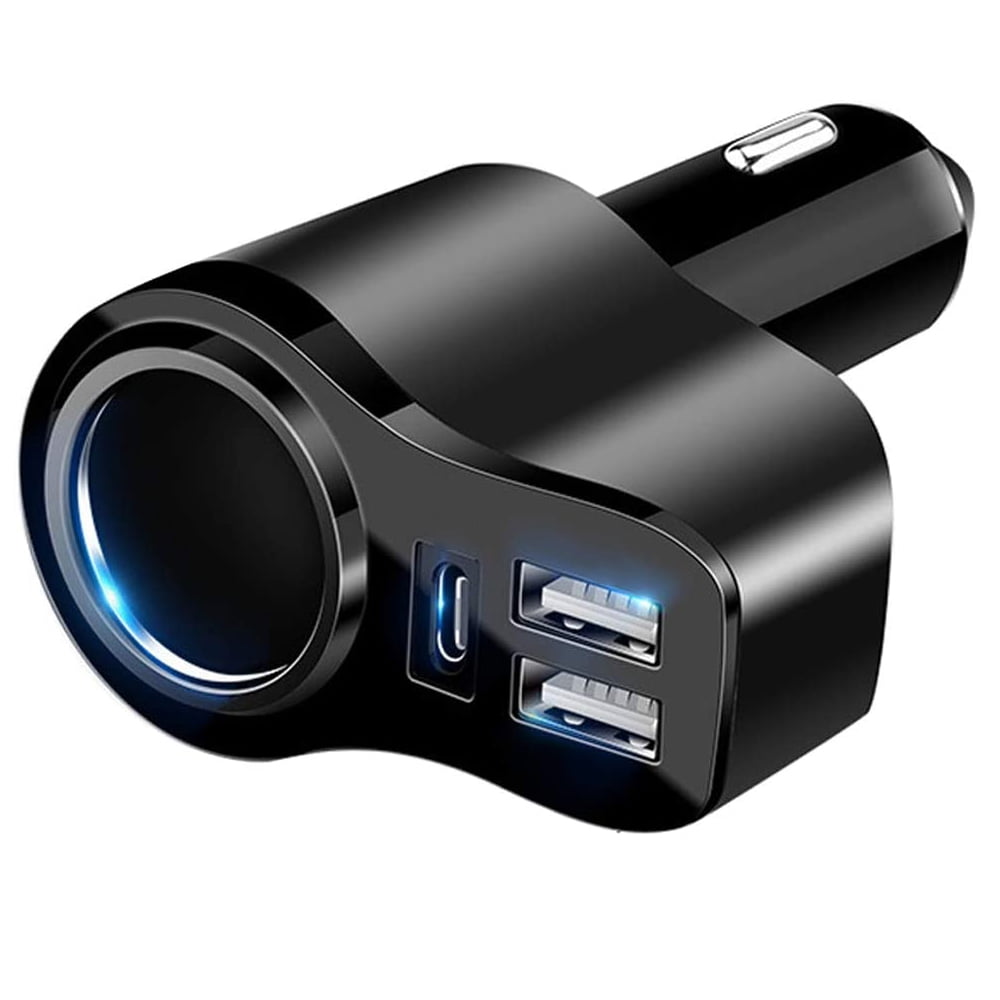 4 in 1 Car Charger PD 3.0 Cigarette Lighter USB Splitter Fast Charging ...