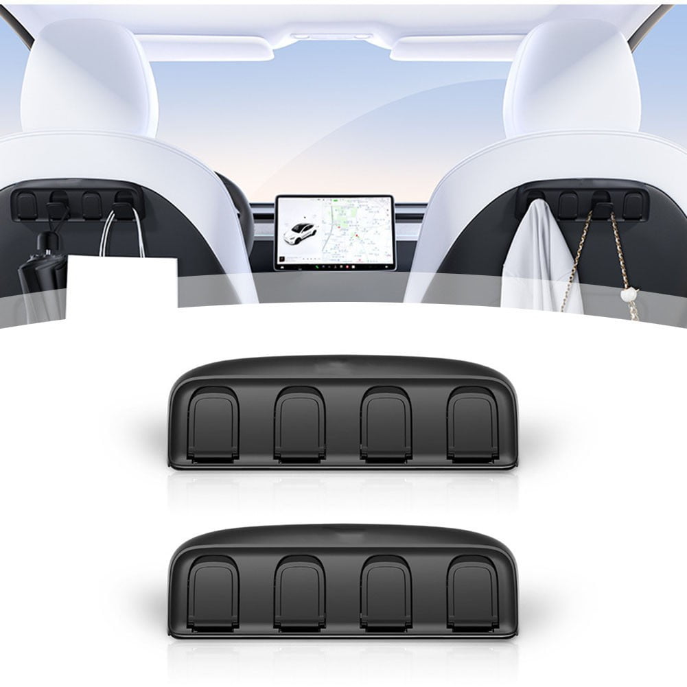 4-in-1 Car Seat Back Hanger for Tesla Model Y & Model 3 (2020-2024 ...