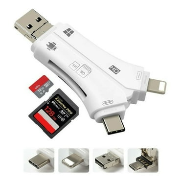 4-in-1 iFlash Drive USB External Memory Transfer Adapter, Portable ...