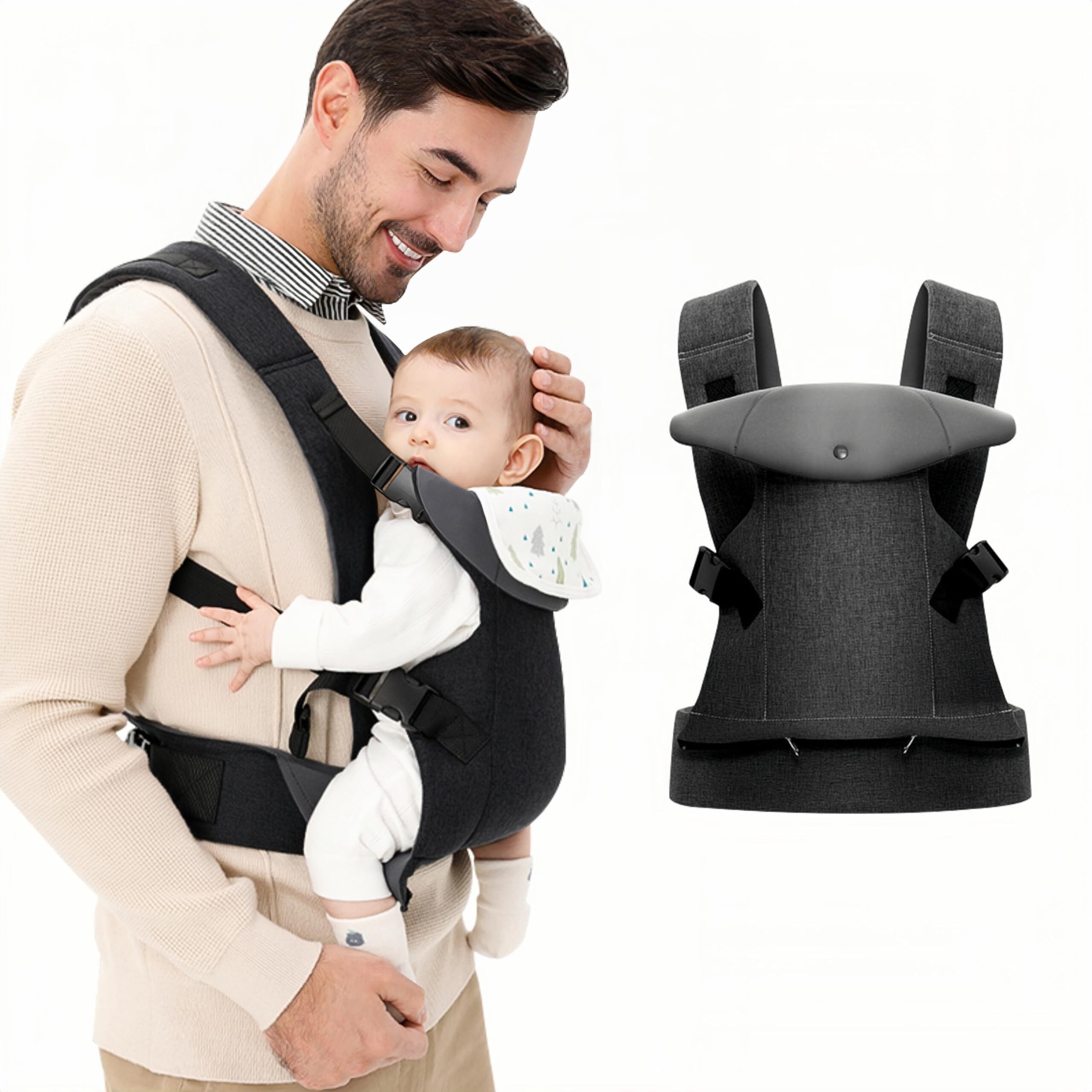 4-in-1 Carrier Adjustable Sling Newborn to Toddler Ergonomic Hipseat ...