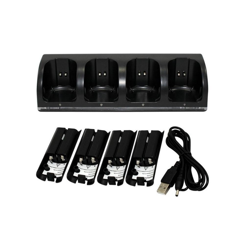 4-in-1 Charging Station for Wii&Wii U Remote Controller, Charger with 4 ...