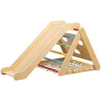 4-in-1 Climbing Toy for Toddlers with Sliding Ramp, Climbing Net ...