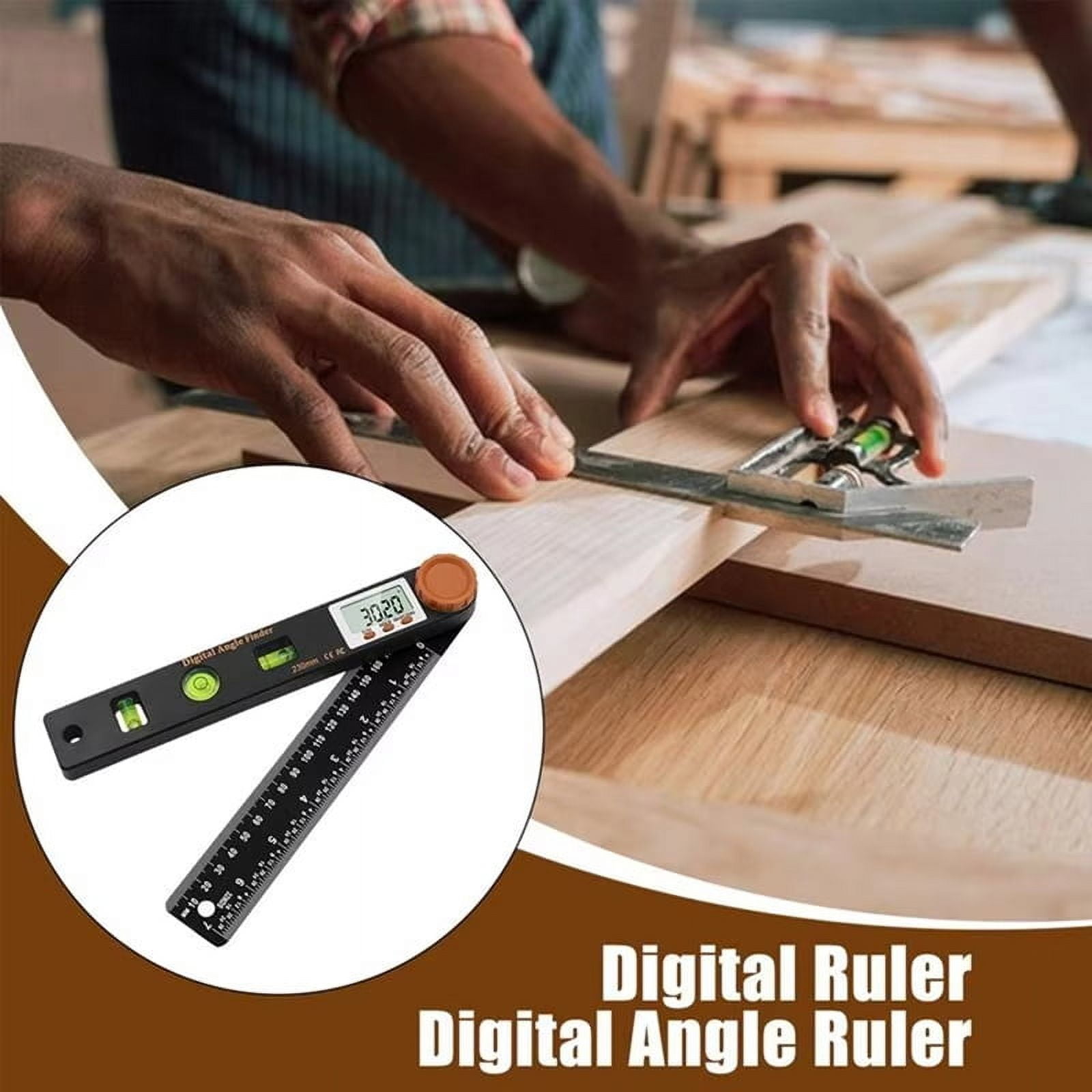 4 in 1 Digital Display Angle Ruler Protractor LCD Display Angle Measuring Tool Woodworking ...