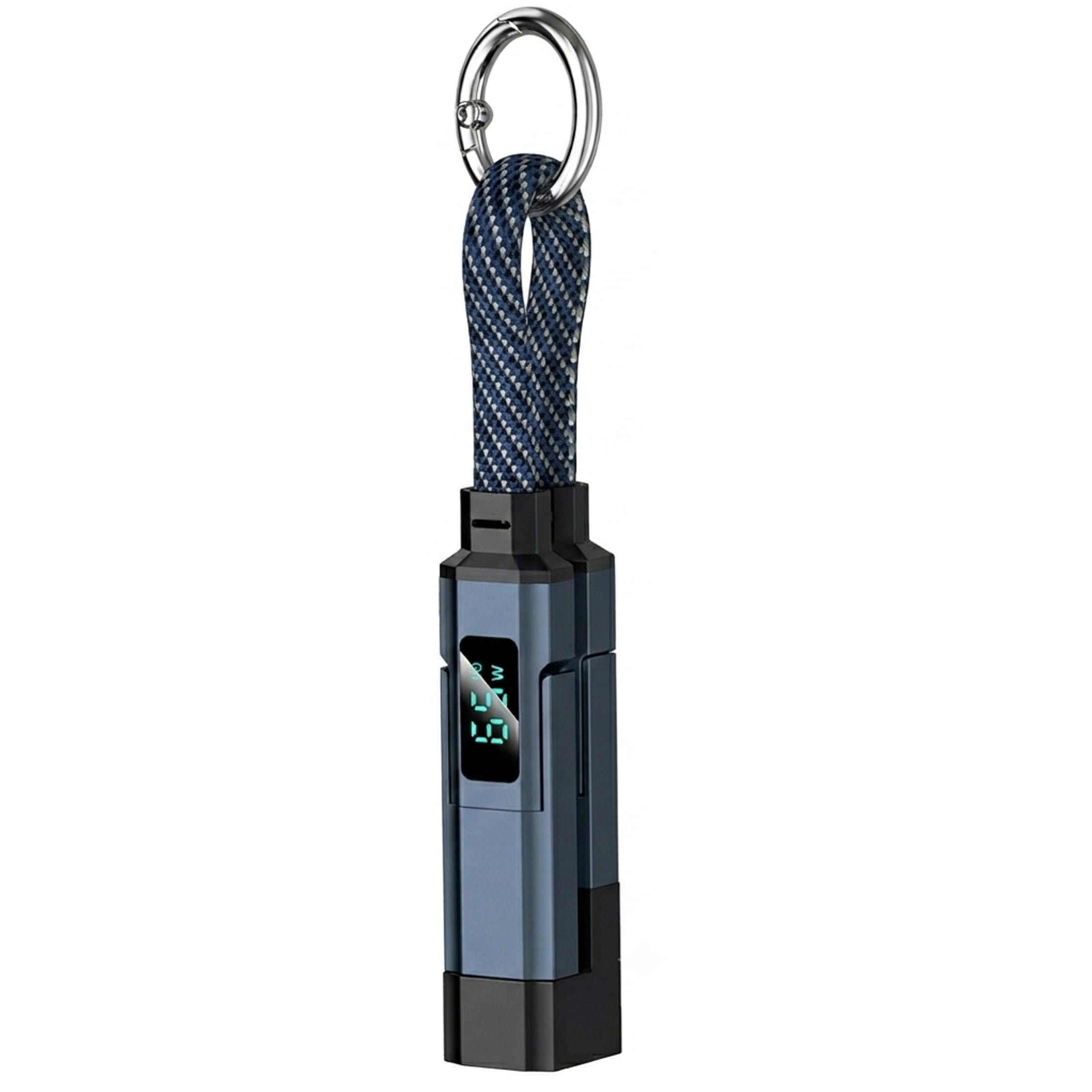 4-in-1 Digital Display Keychain Charging Cable, 65W PD Fast Charging ...