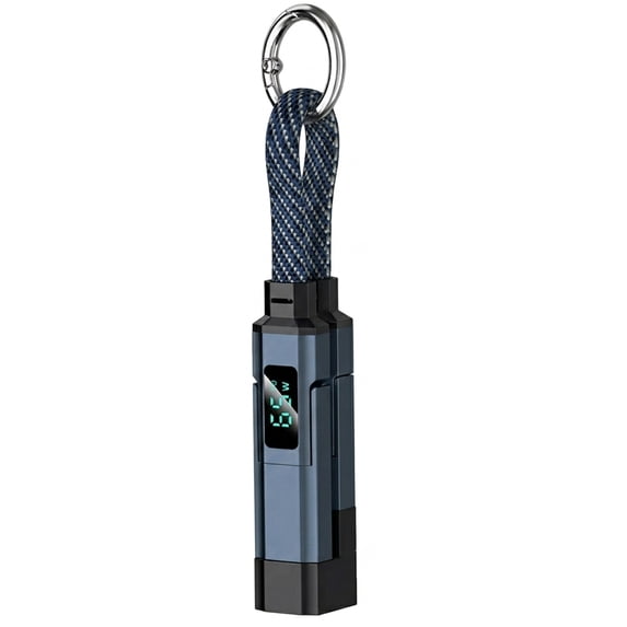 4-in-1 Digital Display Keychain Charging Cable, 65W PD Fast Charging ...