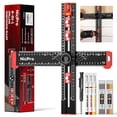 4-in-1 Drilling Positioning Scribing Ruler, Adjustable Multifunctional ...