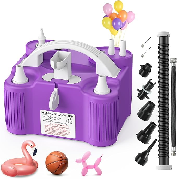 4-in-1 Electric Balloon Pump for All Balloons Inflatables and Sports ...