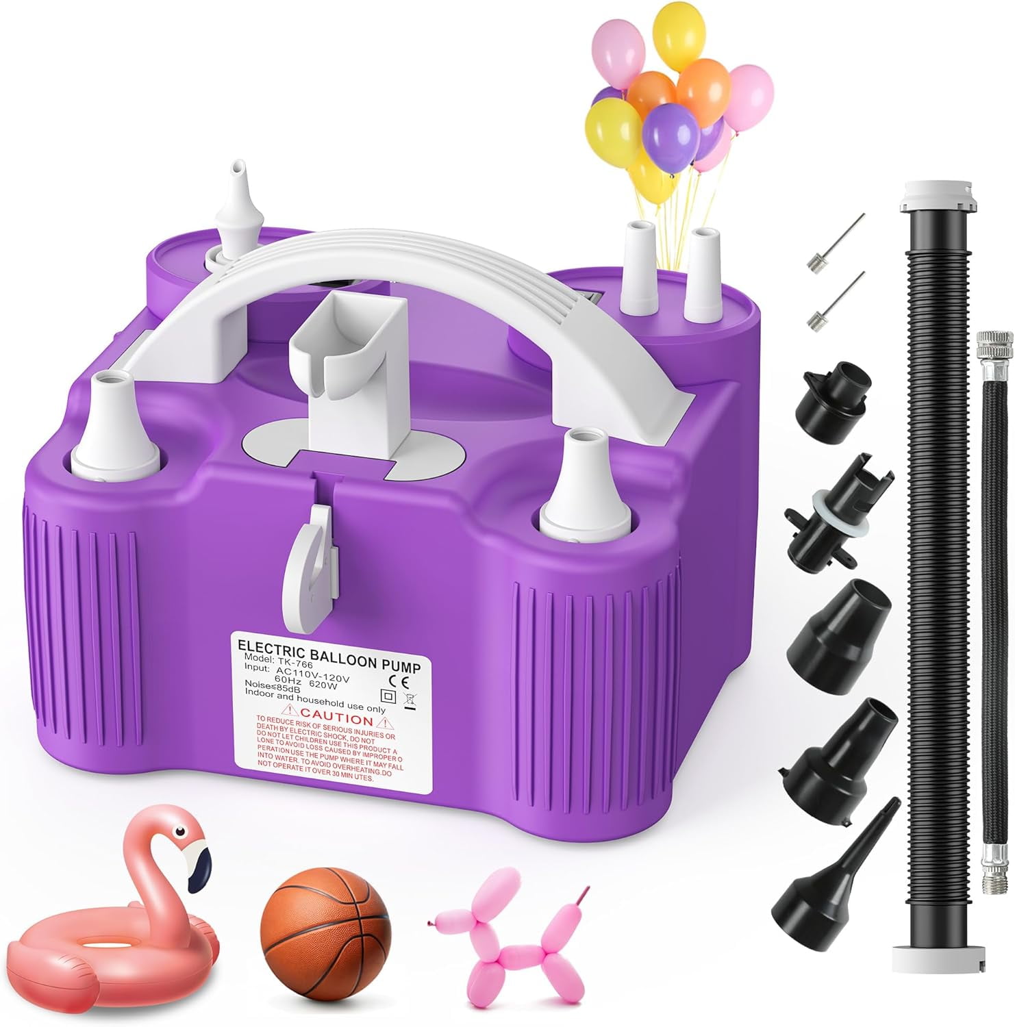 4-in-1 Electric Balloon Pump for All Balloons, Inflatables, and Sports ...