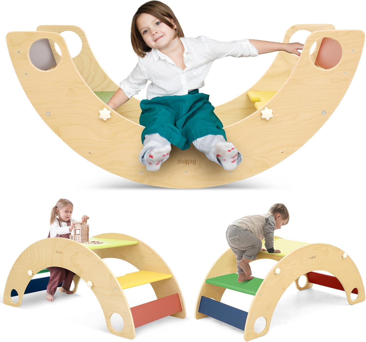4-in-1 Extra-Large Arch Rocker & Table and Chair Set for Toddlers ...