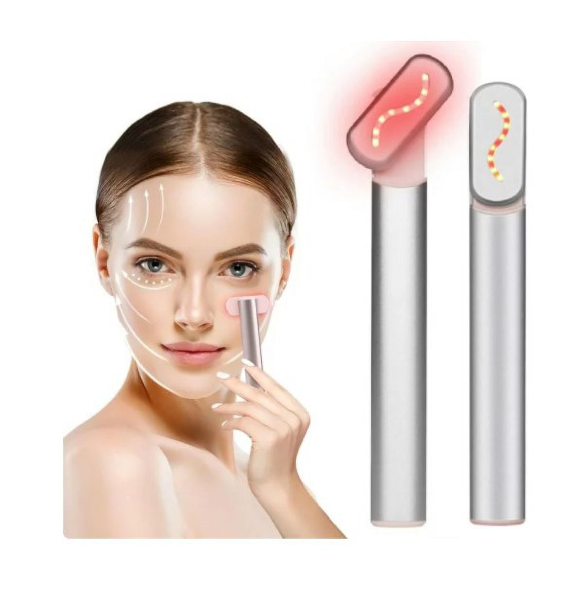 4 in 1 Facial Wand LED Red Light Therapy Wand Facial Massage Tool EMS ...