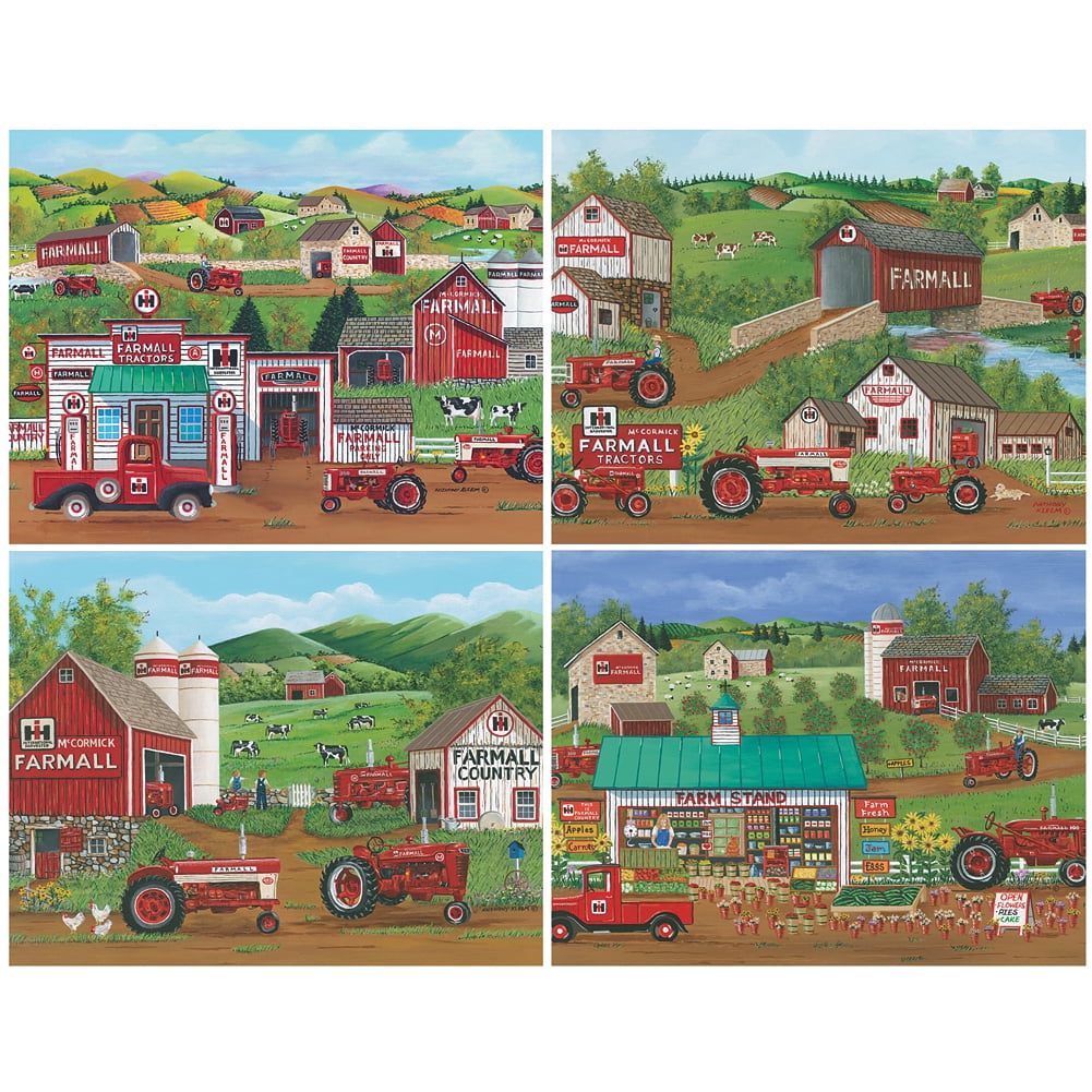 4 in 1 Farm All Puzzle Set - Each 500 Piece Jigsaw Puzzle Is 18 X 14 ...