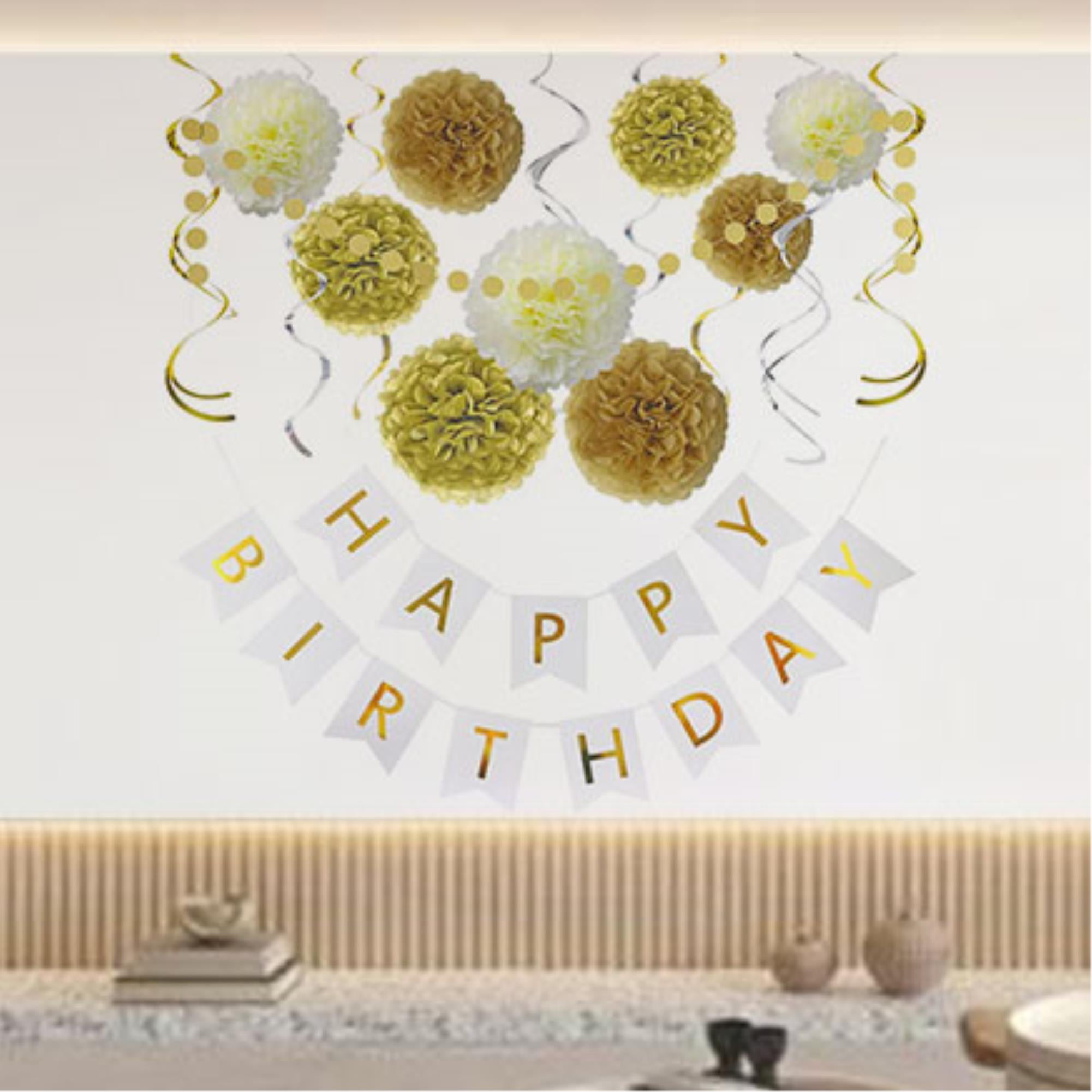 4-in-1 Flower Shape Birthday Party Decorations for Women, Kids, and Men ...