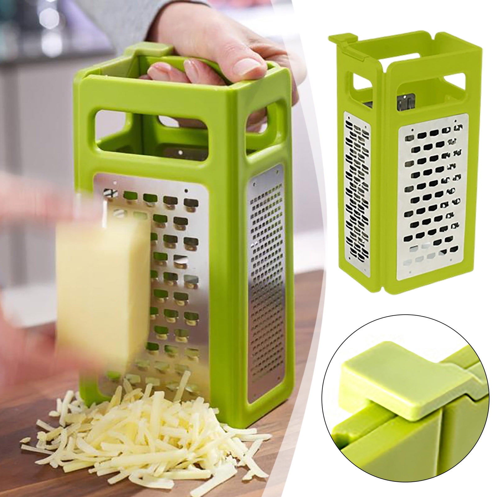 4-in-1 Foldable Cheese Grater & Vegetable Slicer â Stainless Steel ...