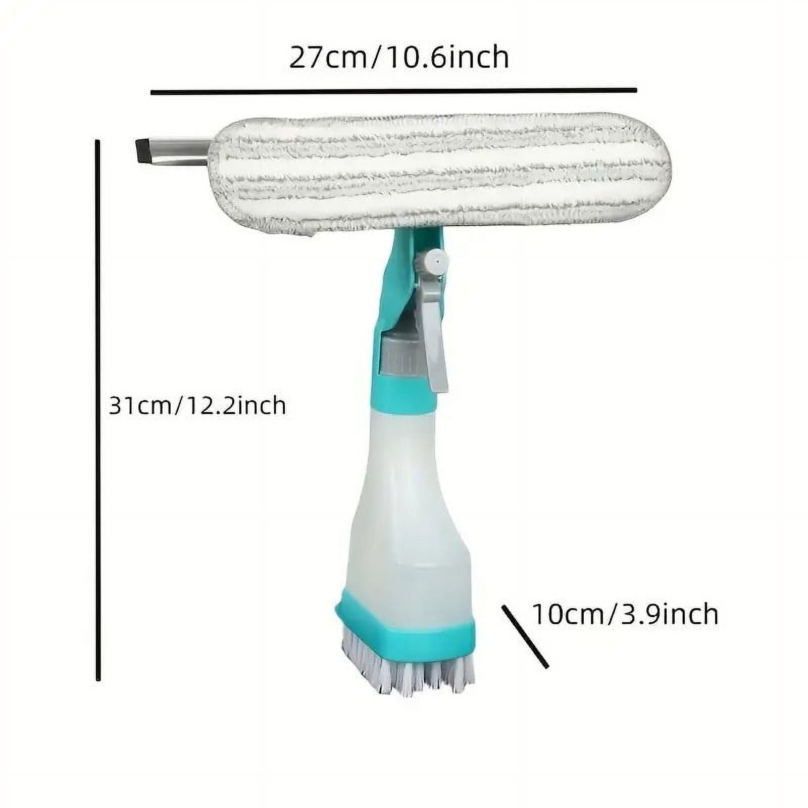 4-in-1 Glass Cleaning Kit: Spray Bottle Scraper Brush & Microfiber ...