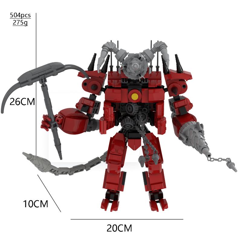 4 in 1 Gold Clock Titan Drill Man Building Blocks Skibidi Toilet The ...