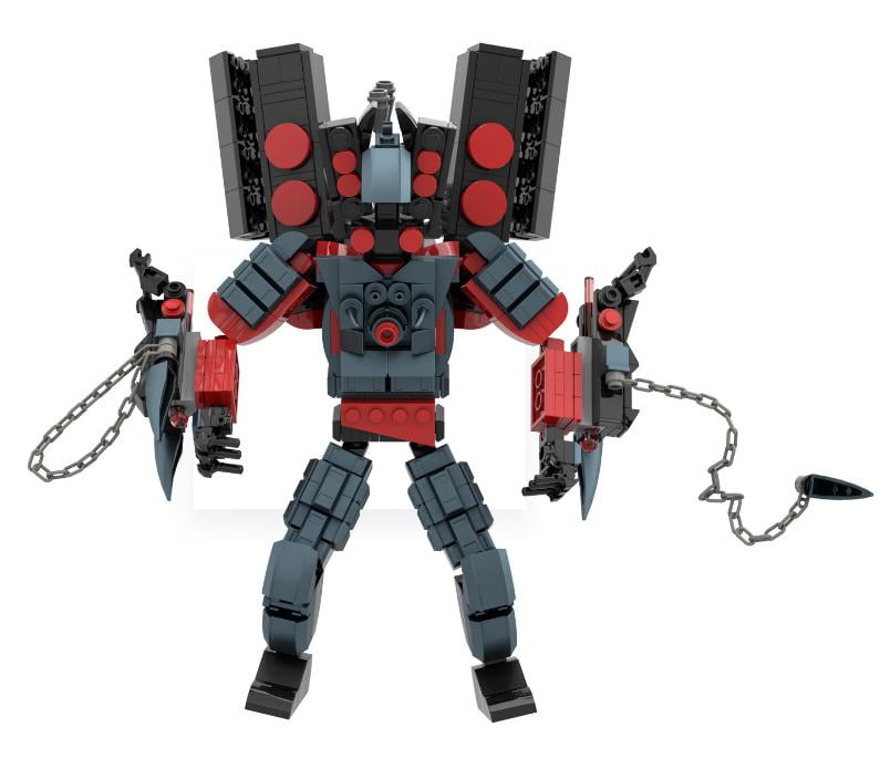 4 in 1 Gold Clock Titan Drill Man Building Blocks Skibidi Toilet The ...