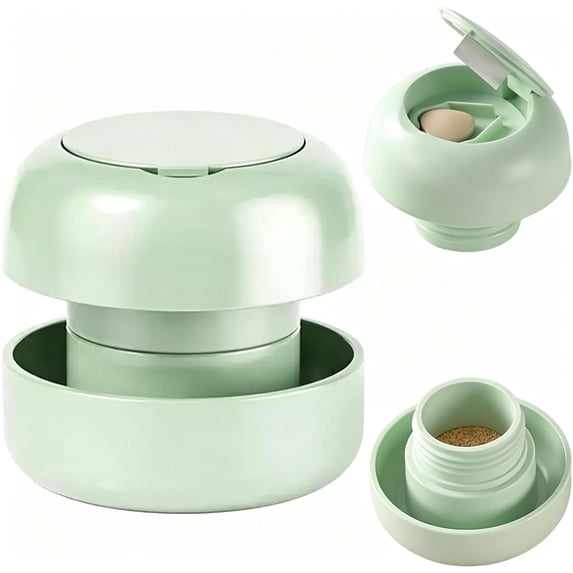 4-in-1 Green Pill Cutter Grinder and Storage Box, Multi-Functional ...