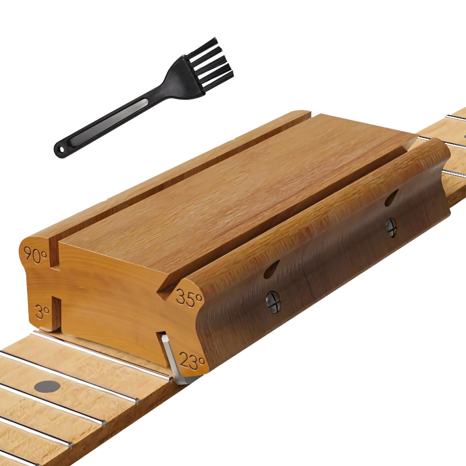 4-in-1 Guitar Fret Wooden File, 3/ 23/ 35/ 90 Degrees Multi-Angle Fret ...