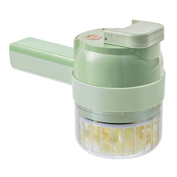 4 in 1 Handheld Electric Vegetable Cutter Set, Green, Stainless Steel ...