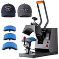 4-in-1 Hat Heat Press Machine with 4 Curved Elements & LCD Digital ...