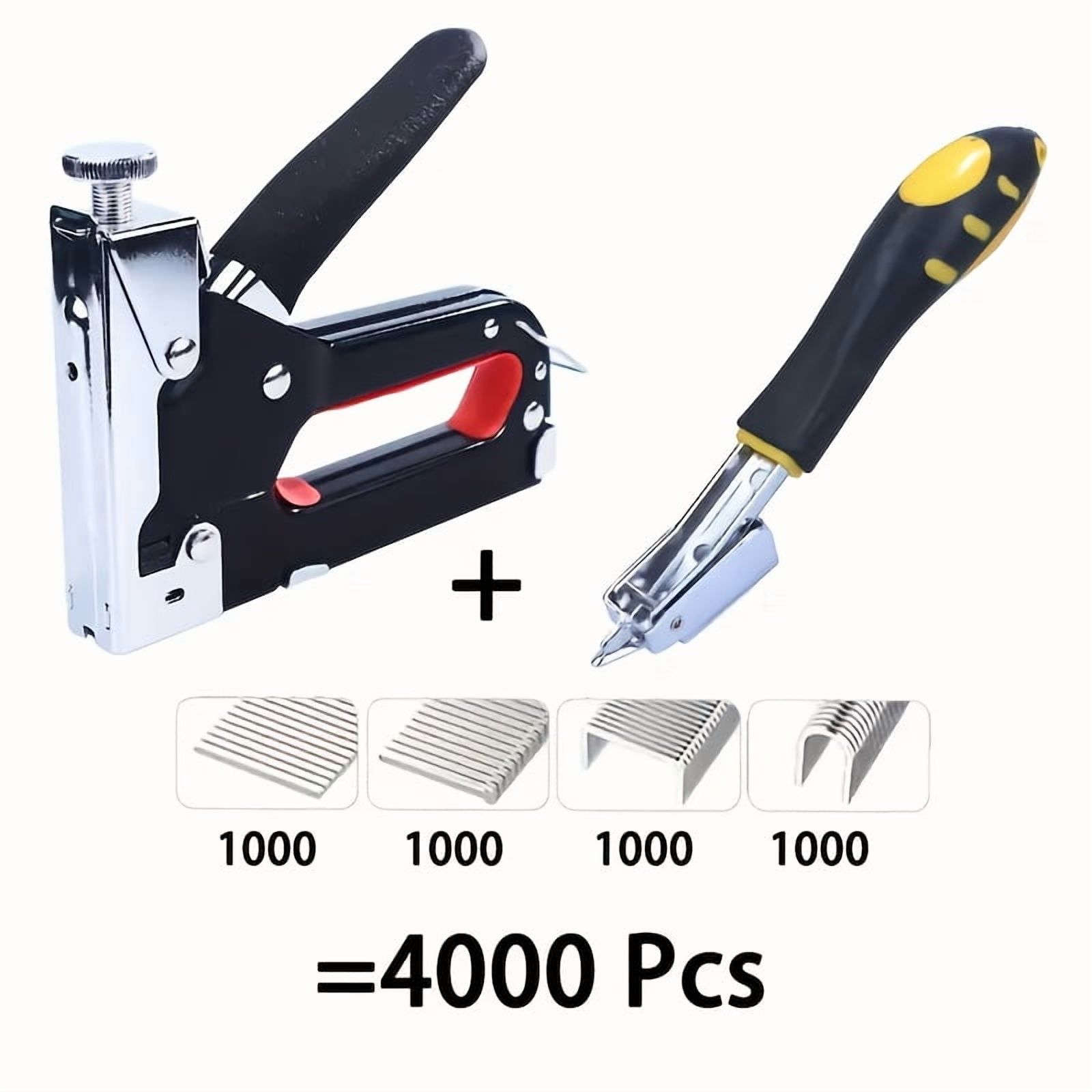 4-in-1 Heavy Duty Manual Nail Gun Kit - Versatile Stapler with T/U/I/N ...