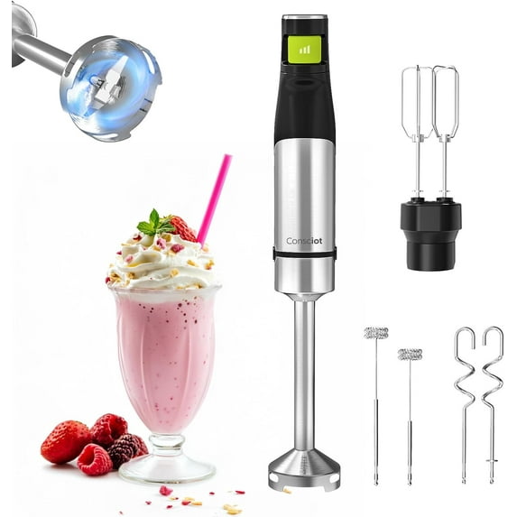 4-in-1 Immersion Blender Handheld Max 1100W, Corded Stick Emulsifier ...