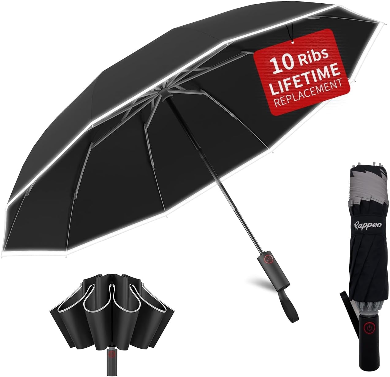 4-in-1 Inverted Travel Umbrella Compact, Automatic Large Umbrellas for ...