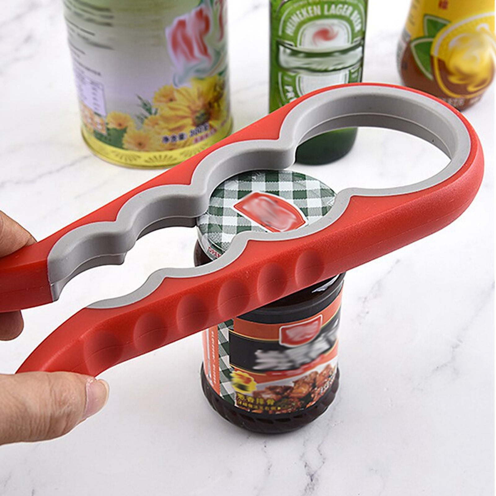 4-in-1 Jar Opener for Arthritic Hands - Easy Grip Rubber Can Lid ...