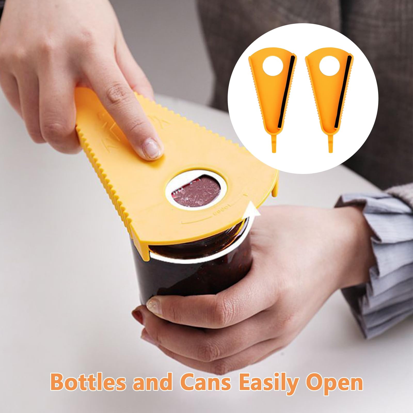 4-in-1 Jar Opener Gripper for Seniors Durable Bottle Opener Safe Can Openers Jar Lifter Jar ...