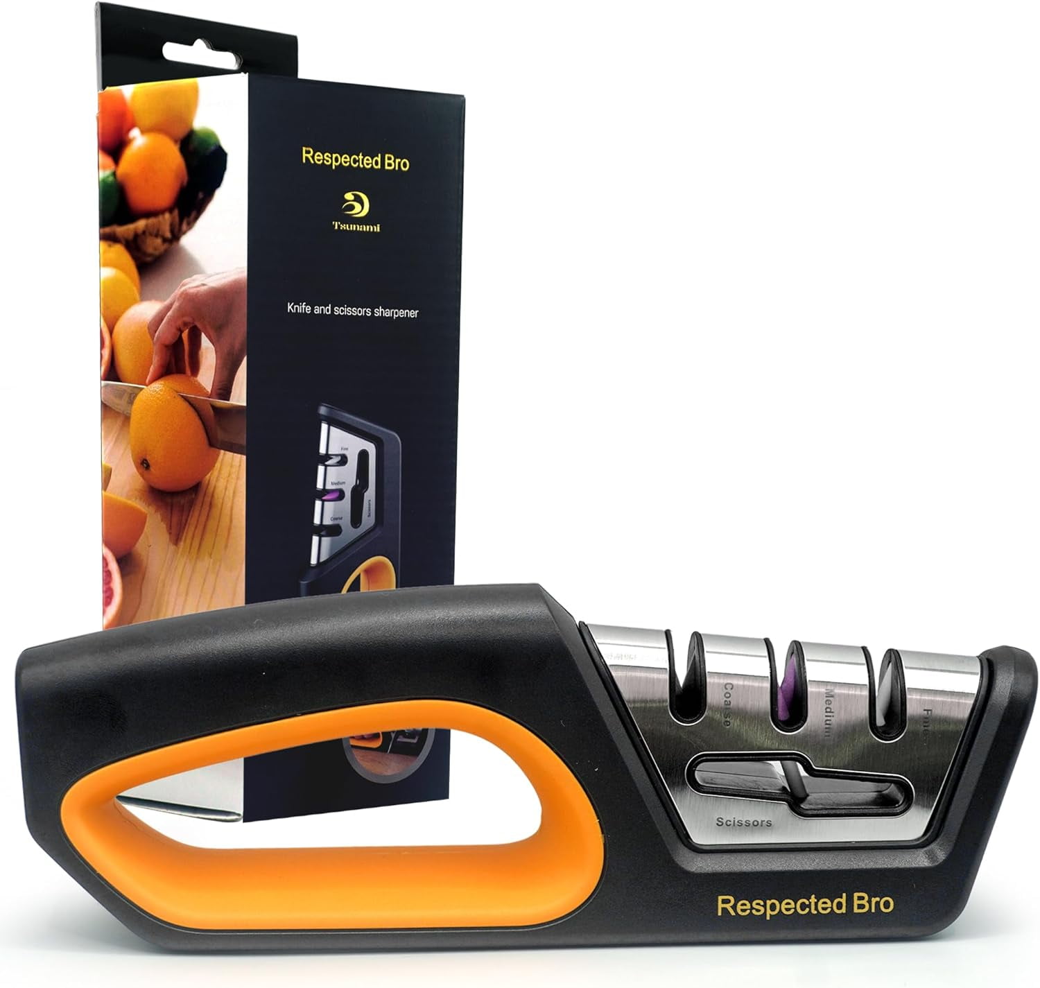 4-in-1 Knife and Scissors Sharpener, Premium Kitchen Knife Sharpener ...