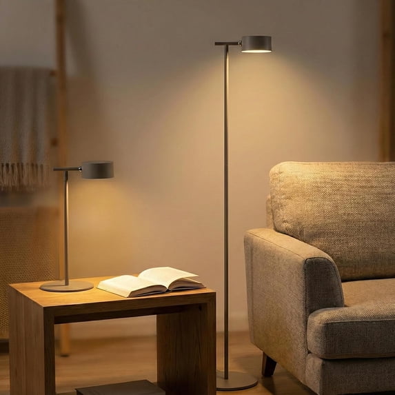 4-in-1 LED Floor Lamp with Detachable Magnetic Head - Adjustable Height ...