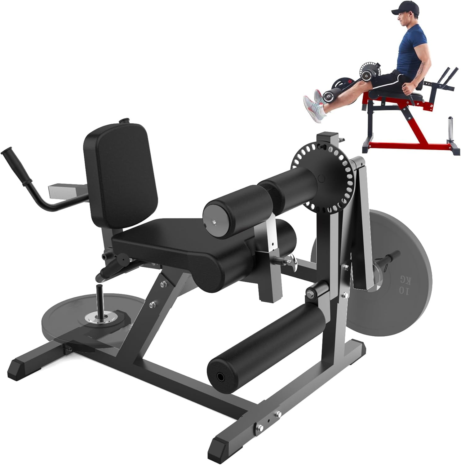 4-in-1 Leg Extension and Curl Machine Carbon Steel Leg Press Machine ...