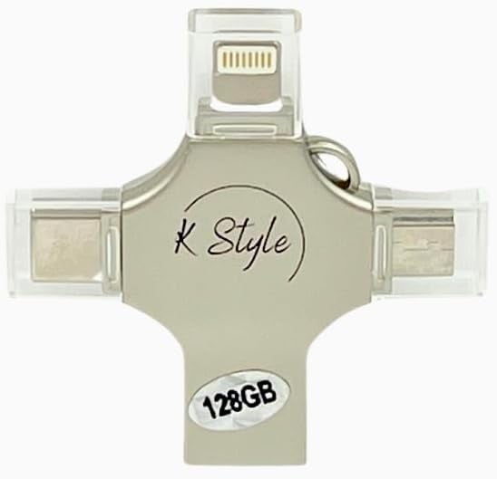 4-in-1 Memory Stick USB Flash Drive Photo Storage 128GB, iPhone ...