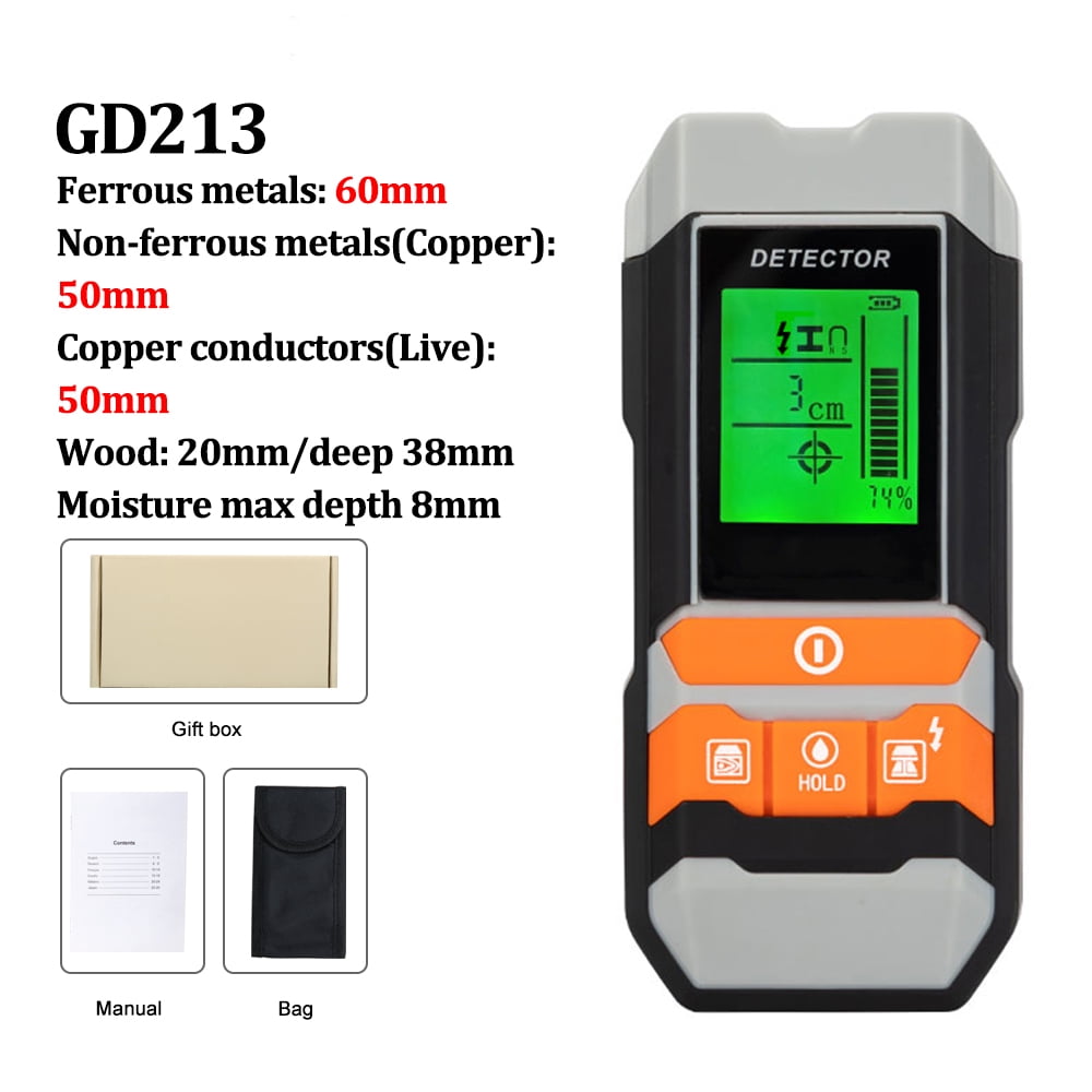 4 in 1 Metal Detector Wall Wiring Wood Depth Moisture Detector Meter ...
