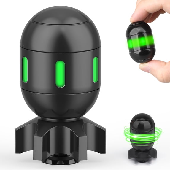 4 in 1 Metal Fidget Desktop Toy, EDC Finger Spinning Toy, Cool Light Up ...