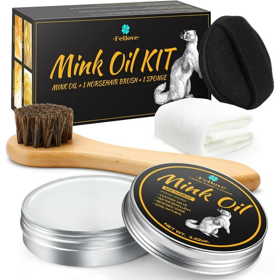 4-in-1 Mink Oil Leather Conditioner and Cleaner 3.52 oz - Premium ...