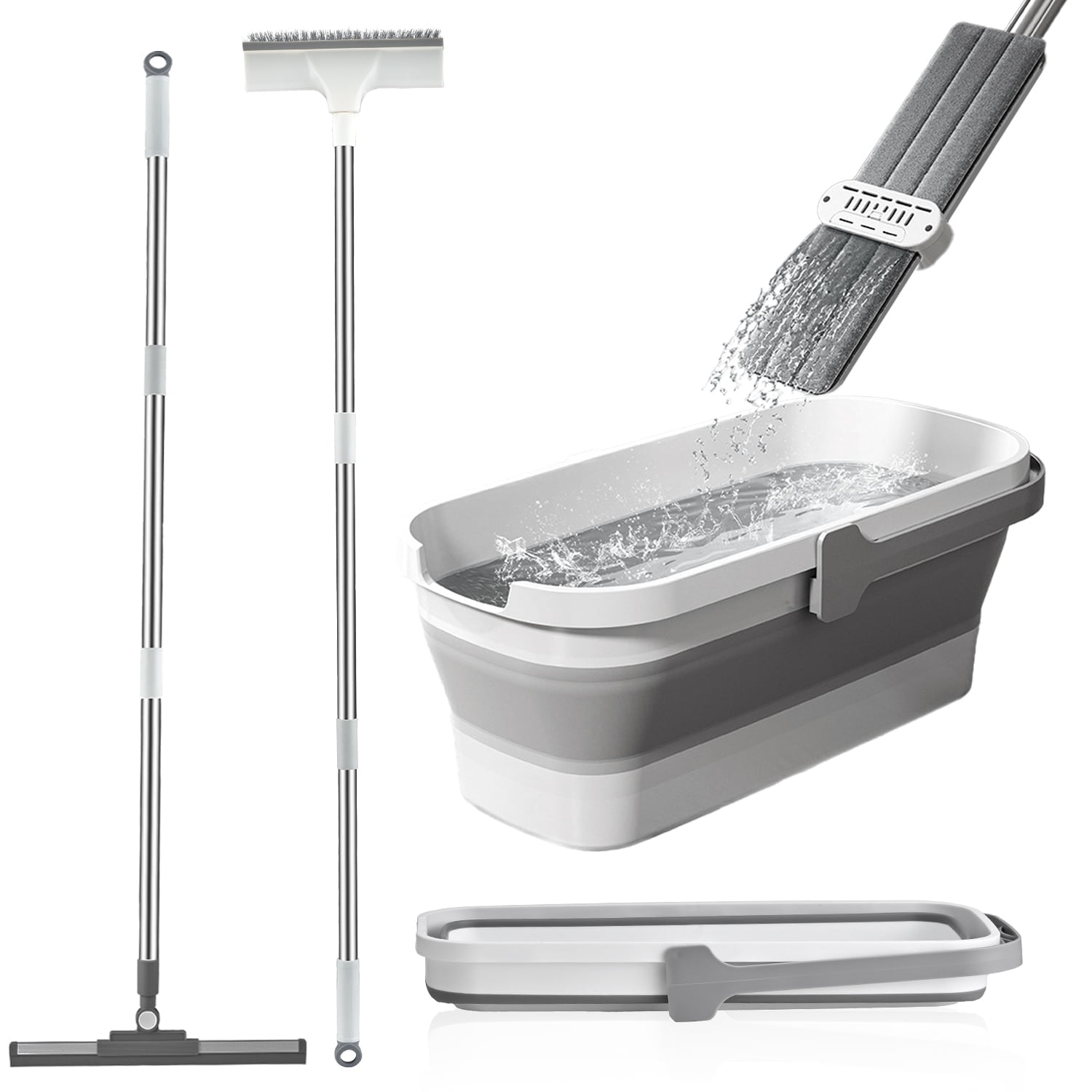 Yarigot 4 in 1 Mop and Bucket Set, Collapsible Bucket, Durable Wringer ...