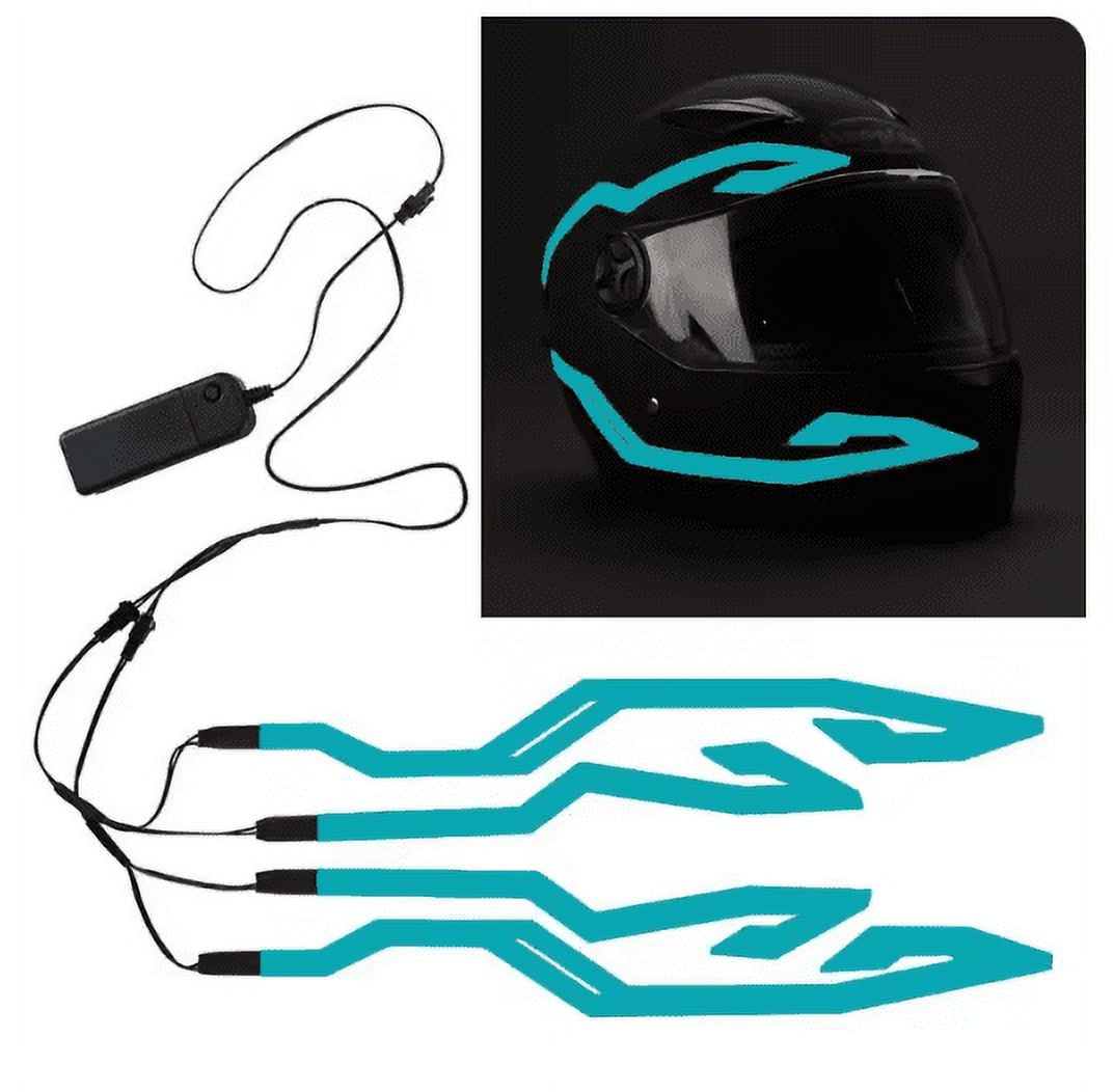 4 in 1 Motorcycle Helmet Light Night Riding Signal Helmet EL Light 3 ...