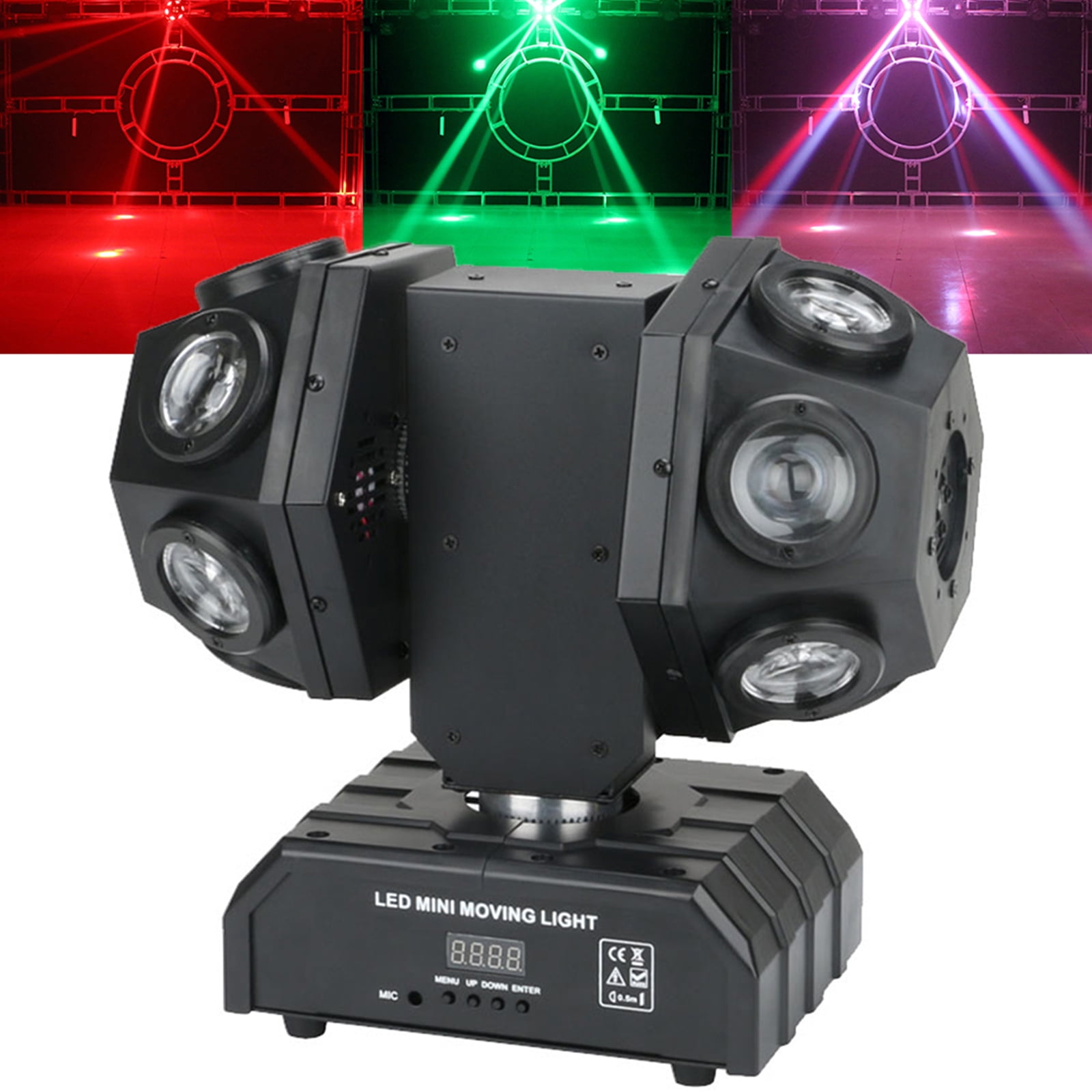 4-in-1 Moving Head Stage Light, 10W RGBW LED Beam Light, Strobe Light ...