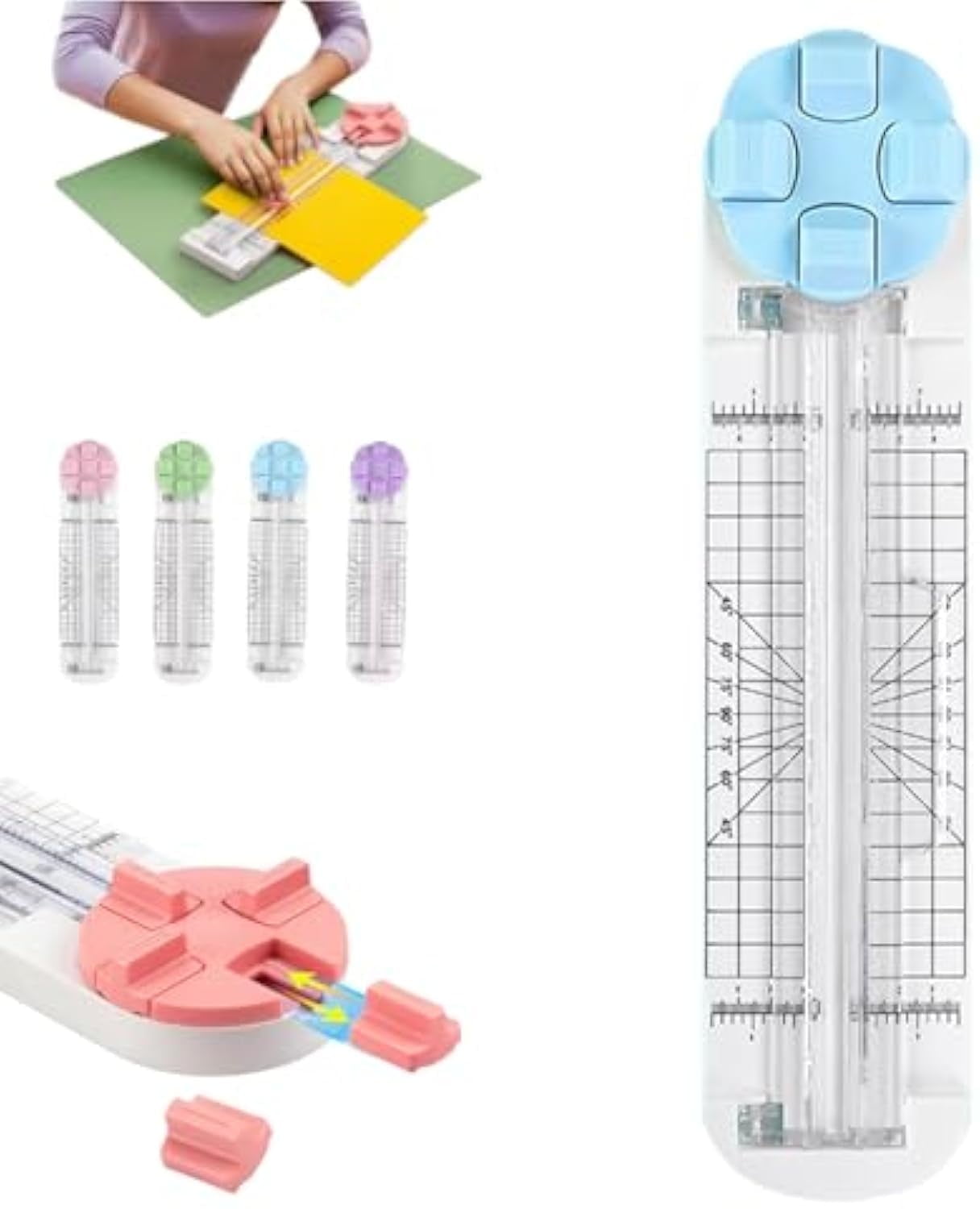 4-in-1 Multi-Function Paper Trimmer, 4 in 1 Paper Cutter, Bidirectional ...