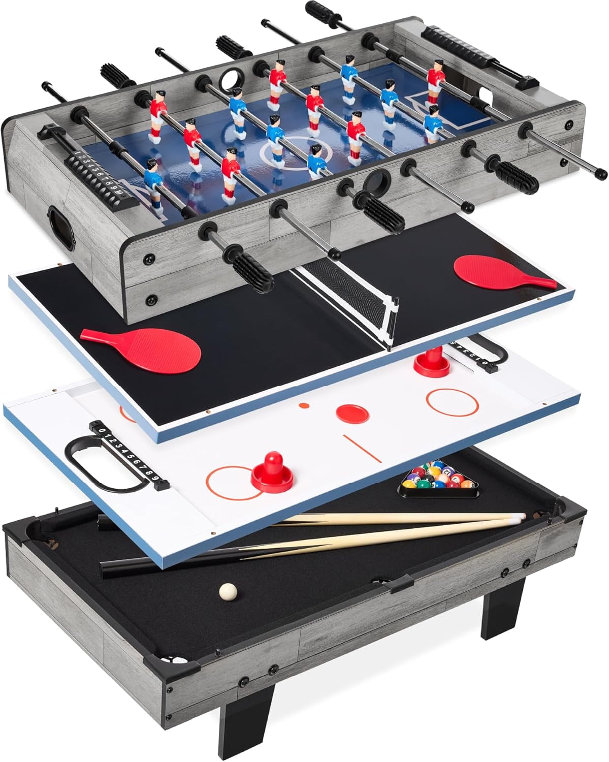 4-in-1 Multi Game Table, Childrens Combination Arcade Set for Home ...