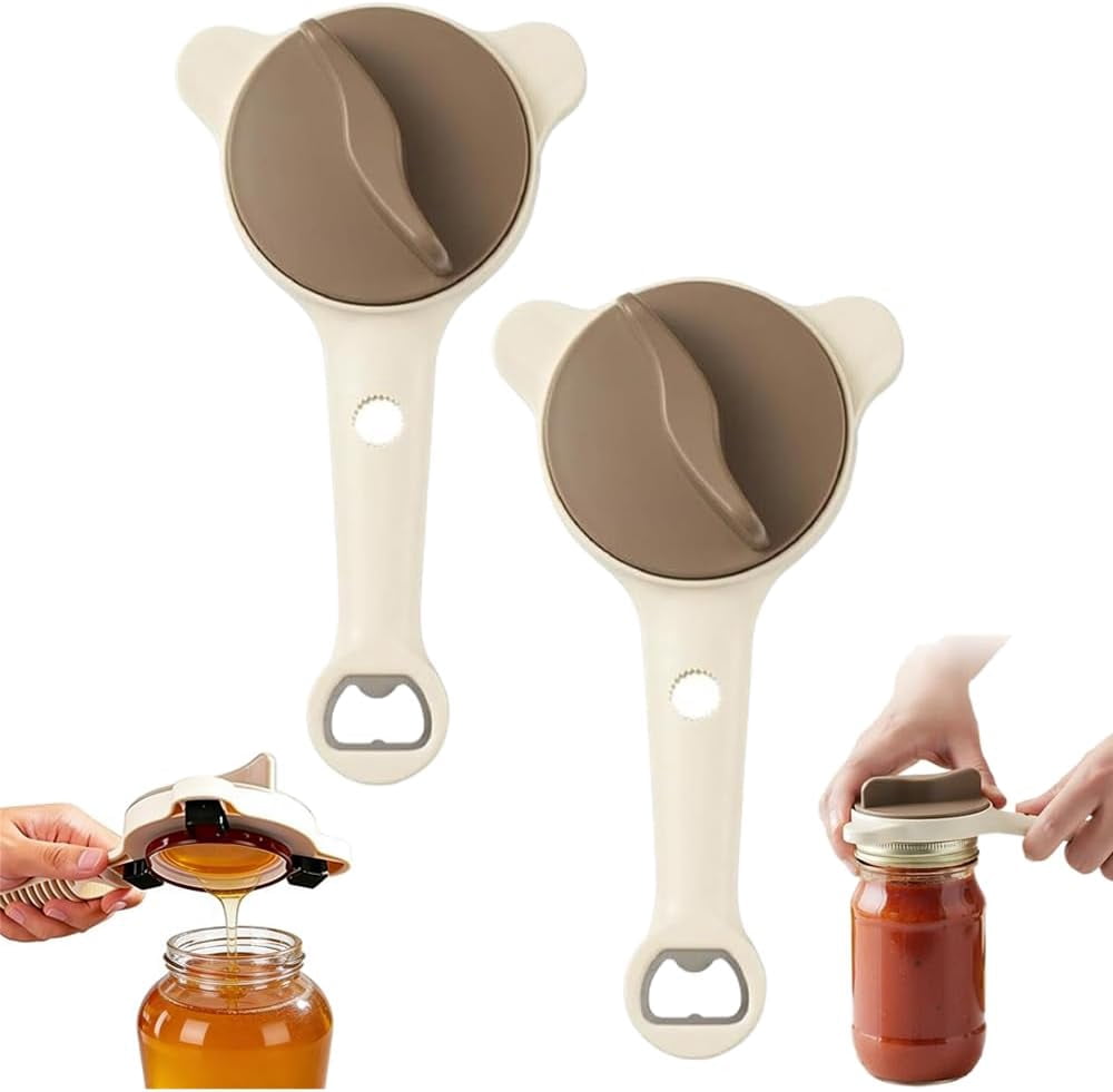 4 in 1 Multi-Purpose Jar Opener, 2026 Upgraded 3-Claw Adjustable Lid ...